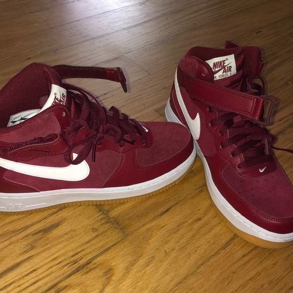 Nike | Shoes | Red Nike Air Force | Poshmark
